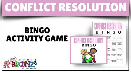 Conflict Resolution Bingo | SEL Game for Kids | 30 Printable Bingo Boards