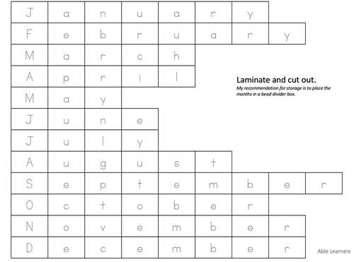 Months of the Year (Interactive Morning Work and Printables) | TPT