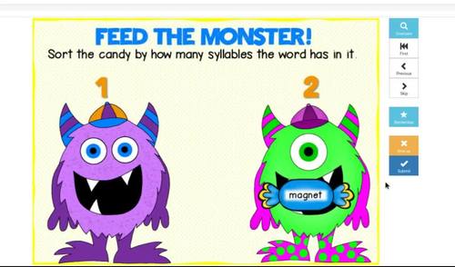 Syllable Sort Game for Boom™ Learning - One- and Two-Syllable Word Sort ...