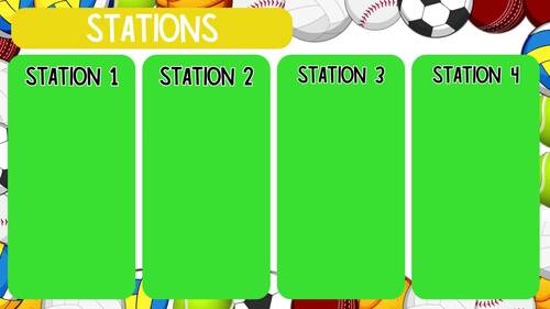 Sports Morning Meeting Slide Templates l Sports Decor l Sports Theme