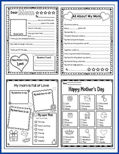 All About My Mom | Mothers Day Fill in Blank | All About Mom Printable