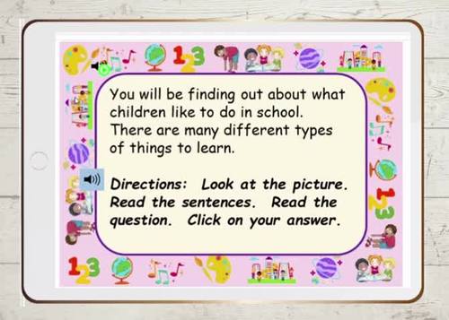 Reading Comprehension We Like School (Boom Cards) by Living and Loving ...