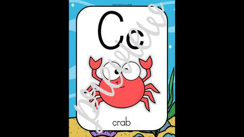 Alphabet Posters Under the Sea Ocean Classroom Decor Set 21 | TPT