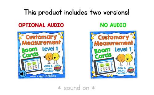 Customary Measurement Level 1 Boom Cards (Self-grading with Audio)