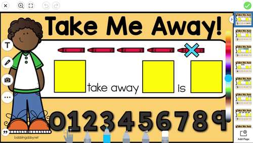 Take Away Subtraction Digital Activity for Google Slides™ and Seesaw™