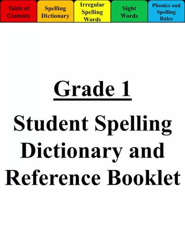 Phonics Dictionary & Reference Book - Spelling & Word Study Tool - 1st ...