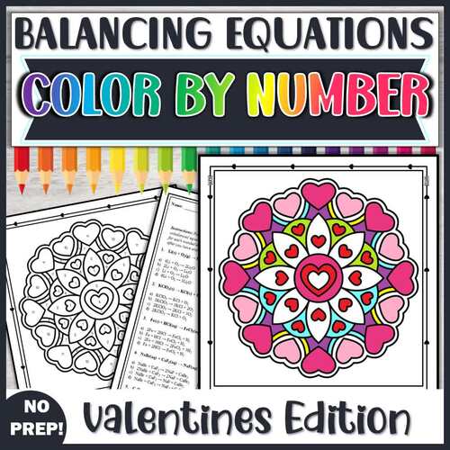 Chemistry Valentine's Day Activity |Balancing Chemical Equations Color ...