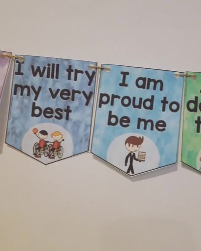 Positive Affirmations: Symbol Supported Watercolor Decor | TPT