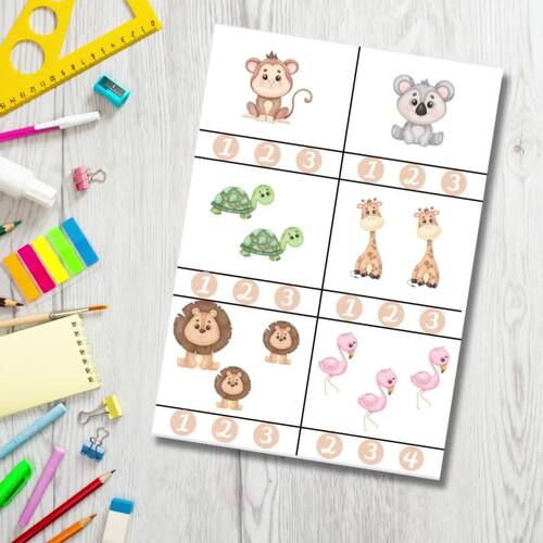 MY ANIMAL MATHS BOOK. Clip cards, tracing & puzzles | TPT