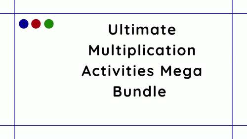 3rd Grade- Multiplication Lessons-Multiplication Drills- Mega BUNDLE ...