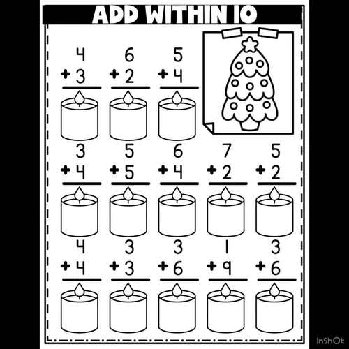 Christmas-Themed Addition and Subtraction Worksheets | 1st Grade ...