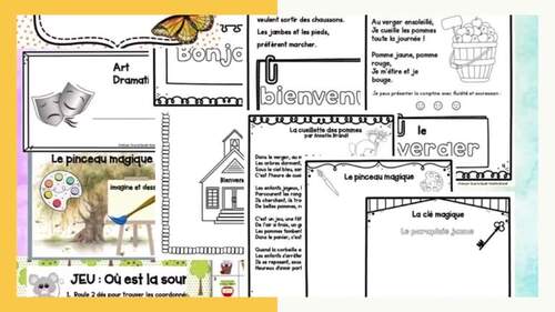 DRAMA FRENCH Primaire September 8 lessons, plans, journal pages, and slides