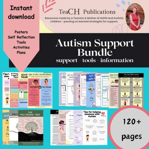 Autism Support Bundle Therapy Worksheet Activities Autism Awareness ...