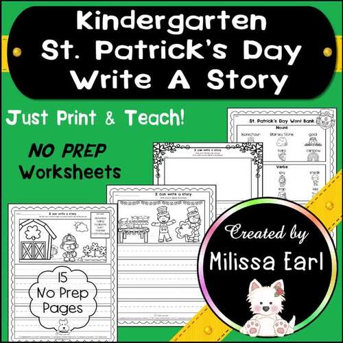 Kindergarten St. Patrick's Day Write A Story Picture Prompt Word Bank ...