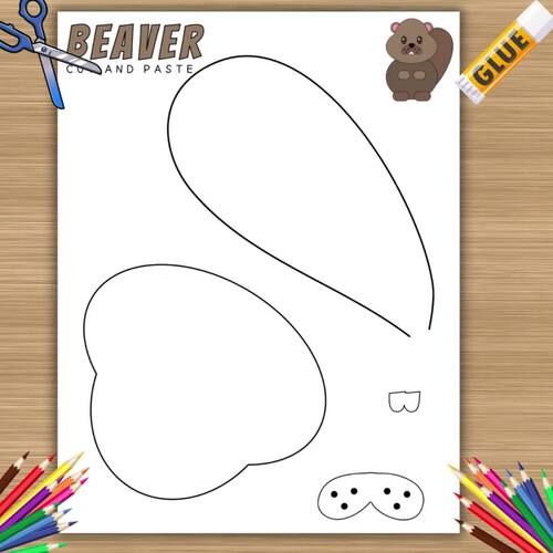 Beaver Craft Activity | Cut and Paste Woodland Animal Craft | Fine ...