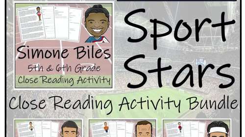 Sport Stars Volume 3 Close Reading Comprehension Bundle | 5th Grade ...