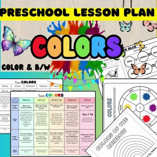 COLORS- Preschool Weekly Lesson Plan by PavlyStyle | TPT