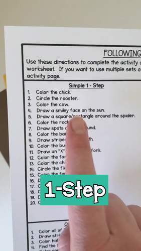 NO PREP Farm Speech Therapy Following Directions Picture Scenes | TpT