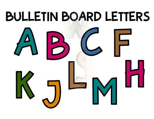 Printable Bulletin Board Alphabet Letters, Alphabet Letters Wall Display