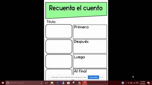 Respondiendo a la Lectura - Reading response Digital Slides in SPANISH