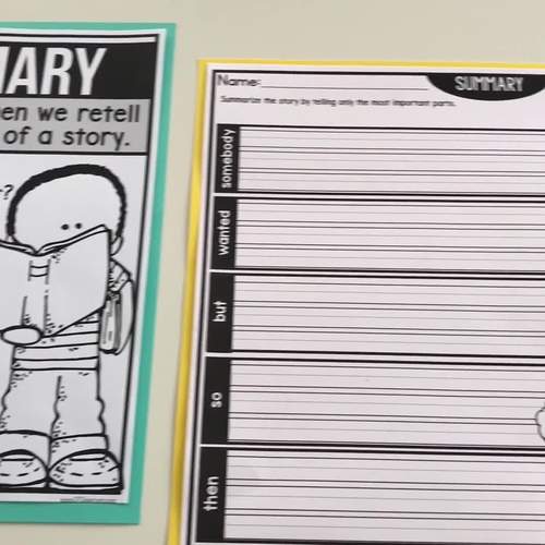 SUMMARIZE RETELL and RECOUNT 1st Grade RL1.2 (CCSS RL 1.2 & TEKS 1.9A ...