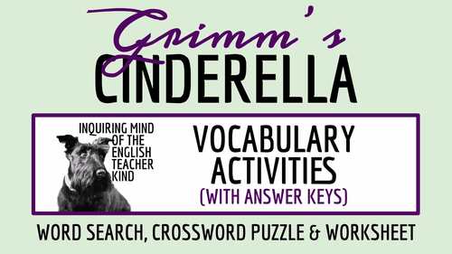 "Cinderella" Vocabulary Games for High School (Grimm's Fairy Tale ...