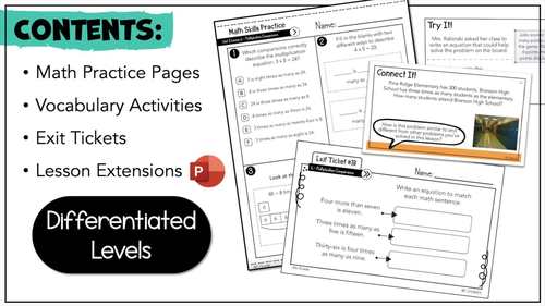 Multiplication & Division Word Problems - iReady Math 4th Grade Unit 2 ...