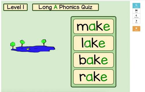 Phonics Test Practice Digital Boom Cards Long A Words Level 1 | TPT