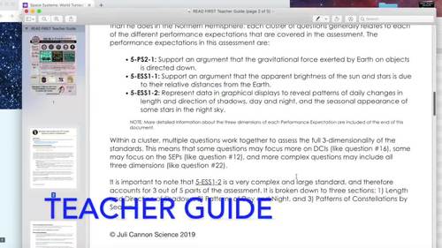 5th Grade NGSS Space Systems Unit Assessment or Review by Juli Cannon ...