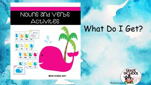 Nouns and Verbs activities by Grade School Suzy | TpT