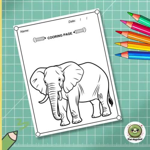 [K-3] Elephant Body Parts Labeling Diagram Worksheets | Savanna Science ...