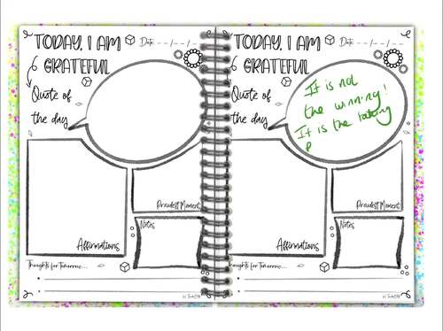 Teacher Gratitude Journal, 5 Minute Daily Reflection by Teach Elite