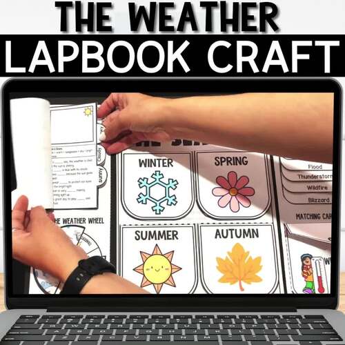 Interactive Weather Lapbook Craft- Science & ESL for Grades 2-5 | TPT