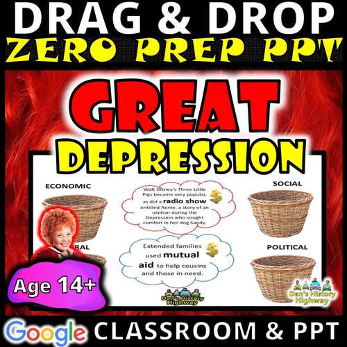 The Great Depression? | Digital drag & drop card sort lesson | TPT