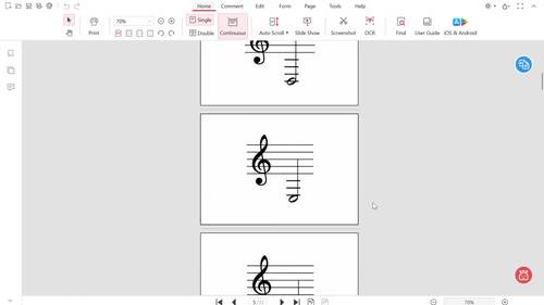 Treble Clef Half Notes Flashcards Bundle | Music Note Reading | Beginner