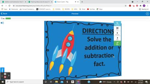 Addition and Subtraction Fact Practice Facts of 3 Boom Cards™ | TpT