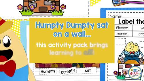 Humpty Dumpty Activities: Craft, Posters, Books, Worksheets: Nursery Rhymes