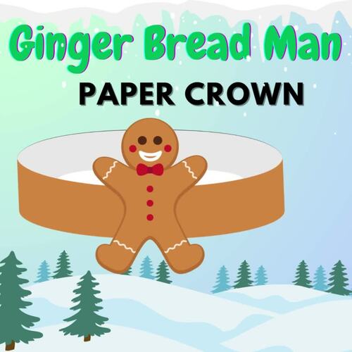 Gingerbread Man Crown Craft | Christmas Craft Activity | DIY Hat for K ...