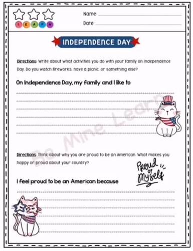 Independence Day Worksheets | 4th of July | Math and Literacy (with ...