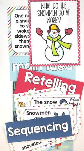 Snowmen at Work Book Companion Activities Reading Comprehension Writing ...