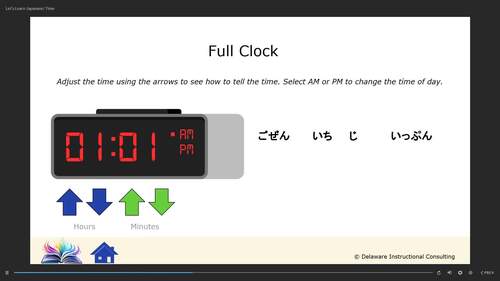 Interactive Learning Object - Let's Learn Japanese - Time | TPT