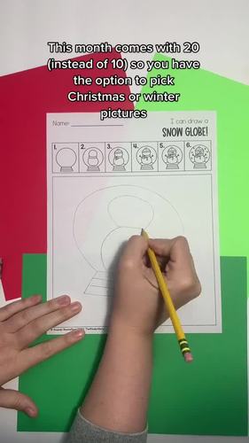 December Directed Drawings with Shapes | Winter | Christmas by ...