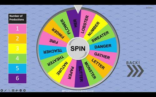 Interactive Artic Bingo: /-ER/ in Initial Position on Powerpoint- Board 1