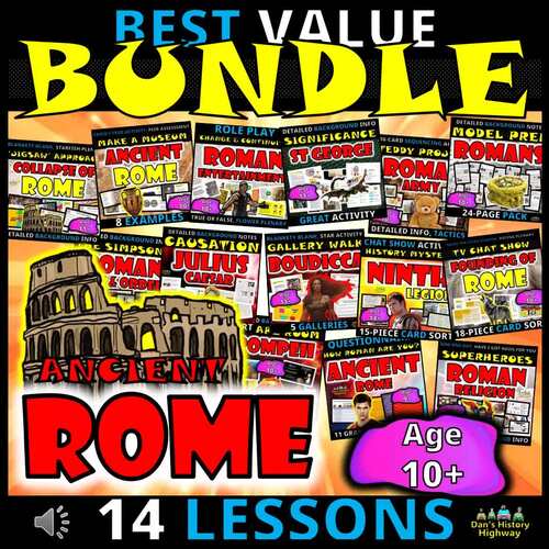 Ancient Rome Bundle - 15 Products - Grades 4-8 by Dan's History Highway