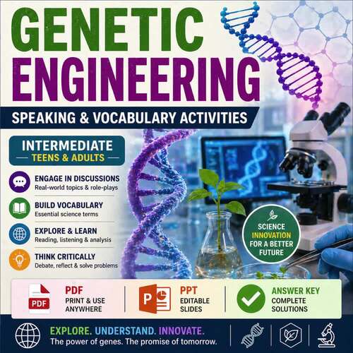 Genetic Engineering | GMOs, DNA, Biotechnology. Speaking & Vocabulary ...
