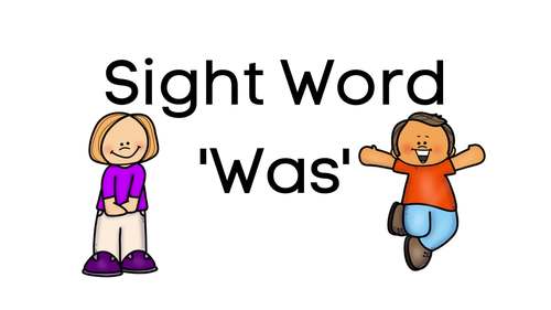 Sight Word 'Was', 'He' and 'She' Pronouns, Emotions, Feelings, Video ...