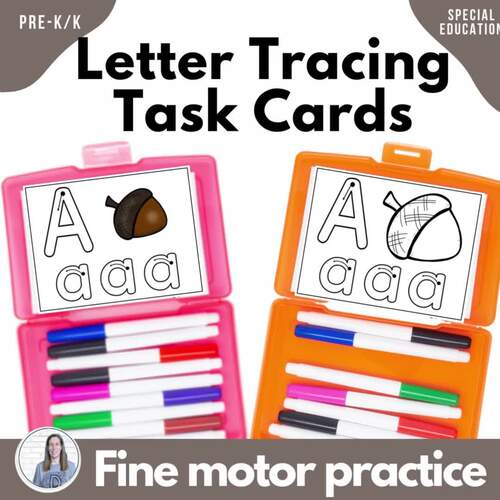 Letter Tracing Task Cards | Pre-K & Kindergarten Fine Motor Practice
