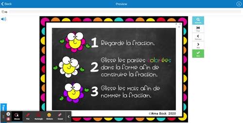 BOOM Cards: Construis la fraction (en français) by Mme Bock | TPT