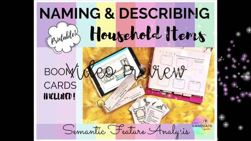 Naming And Describing Household Items | Semantic Feature Analysis