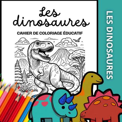 Dinosaur Coloring Pages | Découvre les Dinosaures – Cahier STEAM à colorier